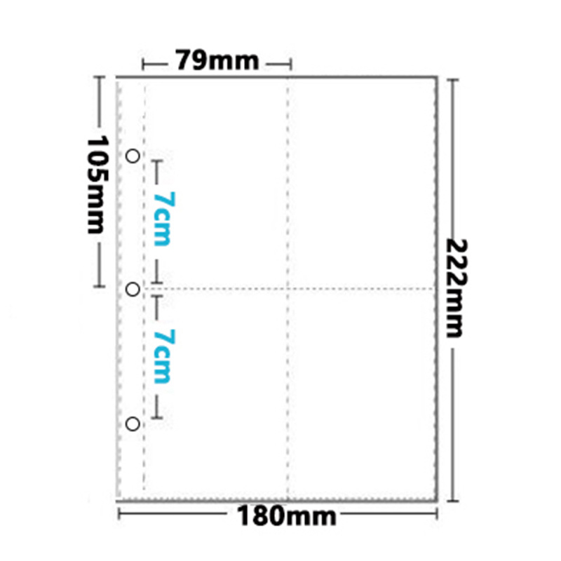 [large A5-3 Holes] 4-inch Inner Page/1 Sheet Transparent Album Pages ...